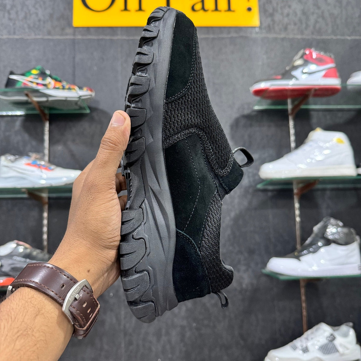 Sketcher DLux Flex Groove Trail Goodyear Sole "All Black" – Ohpairpk